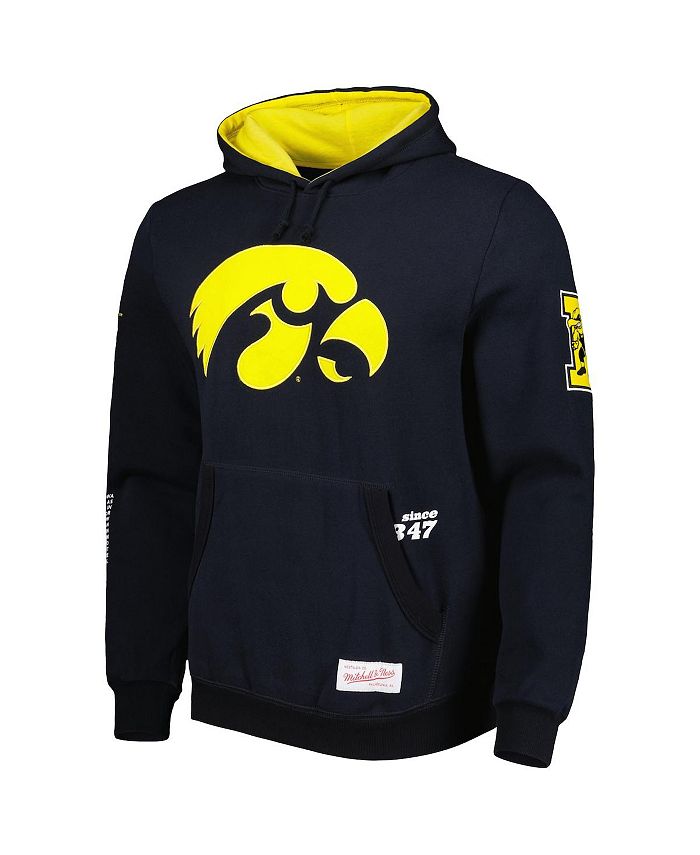 Mitchell & Ness Men's Black Iowa Hawkeyes Team Origins Pullover Hoodie ...