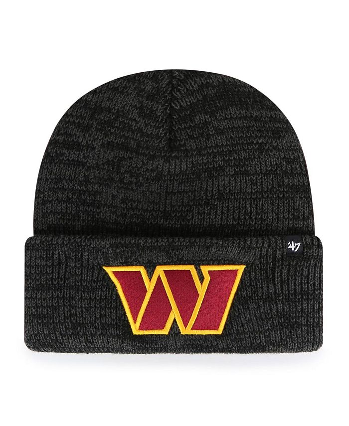 '47 Brand Men's Black Washington Commanders Brain Freeze Cuffed Knit ...