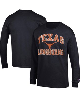 Men's Champion Black Texas Longhorns High Motor Long Sleeve T-shirt ...