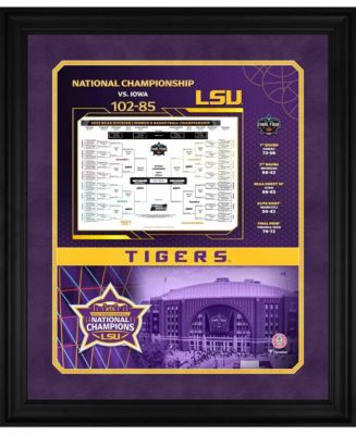 LSU Tigers 2023 NCAA Women's Basketball National Champions Framed 20" x ...