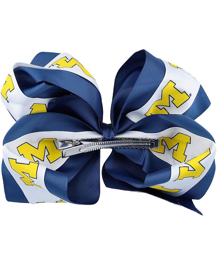USA Licensed Bows Women's Michigan Wolverines Jumbo 3" Layered Bow - Macy's