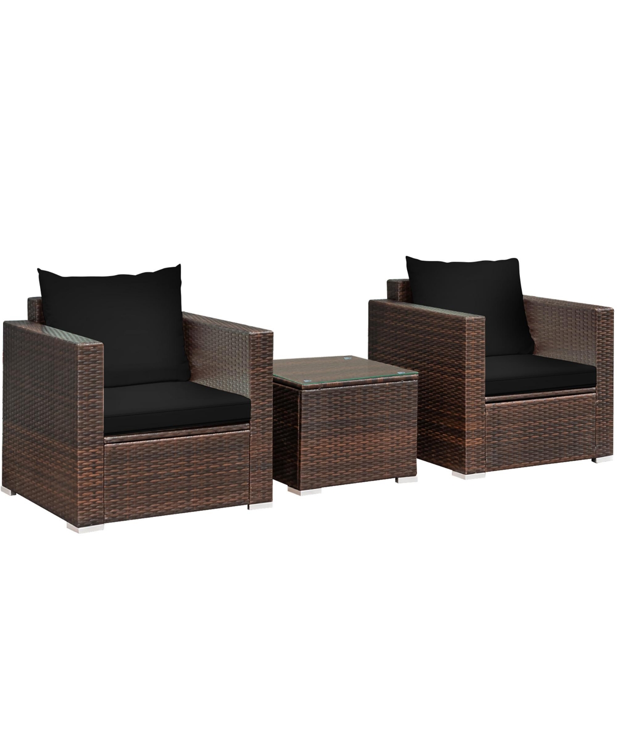 Click here for 3PCS Patio Rattan Furniture Set Conversation Sofa... prices