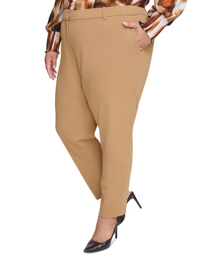 Calvin Klein Plus Size Straight Leg Ankle Pants Macys