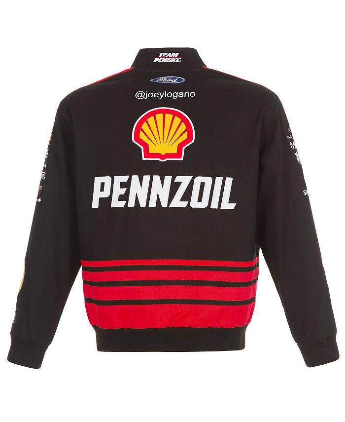 JH Design Men's Black, Yellow Joey Logano Shell Pennzoil Twill Driver ...