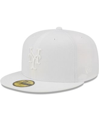 Men's New Era New York Mets White on White 59FIFTY Fitted Hat - Macy's