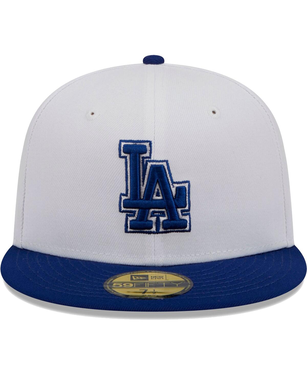 New Era White Los Angeles Dodgers Optic 59fifty Fitted Hat In White ...