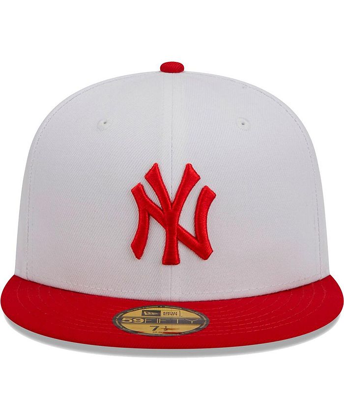 New Era Men's White, Red New York Yankees Optic 59FIFTY Fitted Hat - Macy's