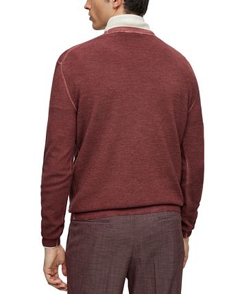 Hugo Boss Men's Structured-Knit Sweater - Macy's