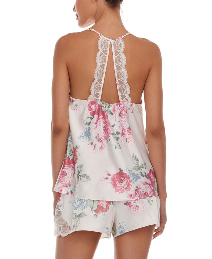 Flora by Flora Nikrooz Women's Cindy 2-Pc. Floral Satin Pajamas Set ...