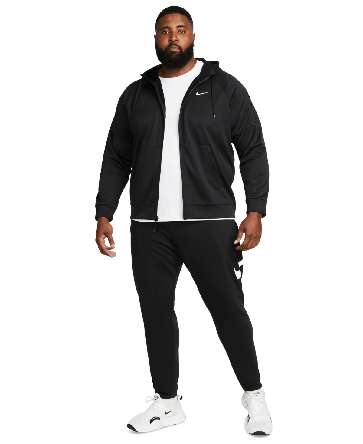 Click here for Nike Mens Therma-fit Full-Zip Logo Hoodie - Black prices