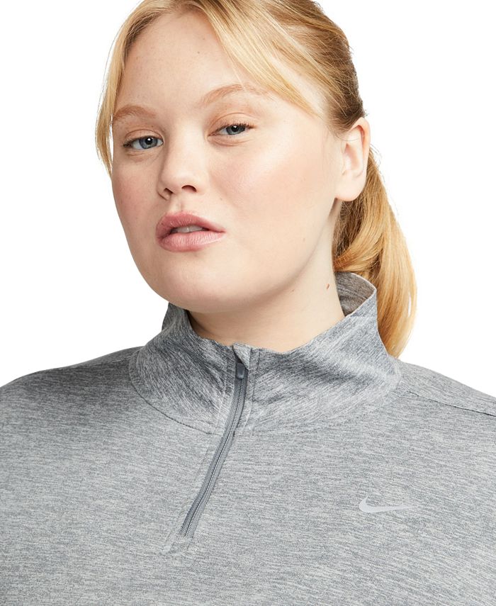 Nike Plus Size Active Dri-FIT Swift-Element UV 1/4-Zip Running Top - Macy's
