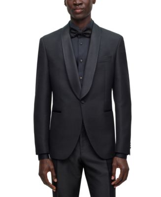 BOSS by Hugo Boss Men's Checked Regular-Fit Tuxedo Jacket - Macy's