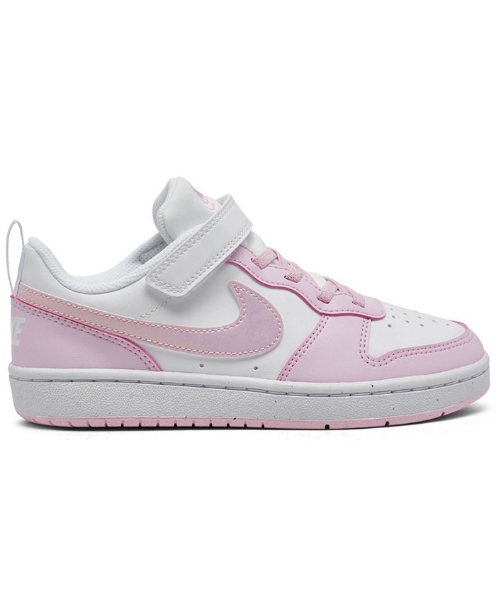 Nike Little Girls Court Borough Low Recraft Adjustable Strap Casual ...