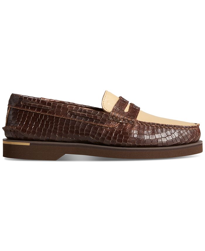 Sperry Men's Authentic Original Double Sole Crocodile Patterned Penny ...