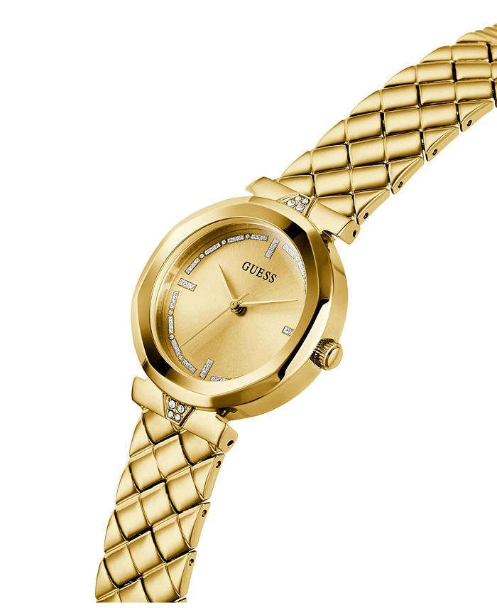 GUESS Women's Analog Gold-Tone Stainless Steel Watch 34mm - Macy's