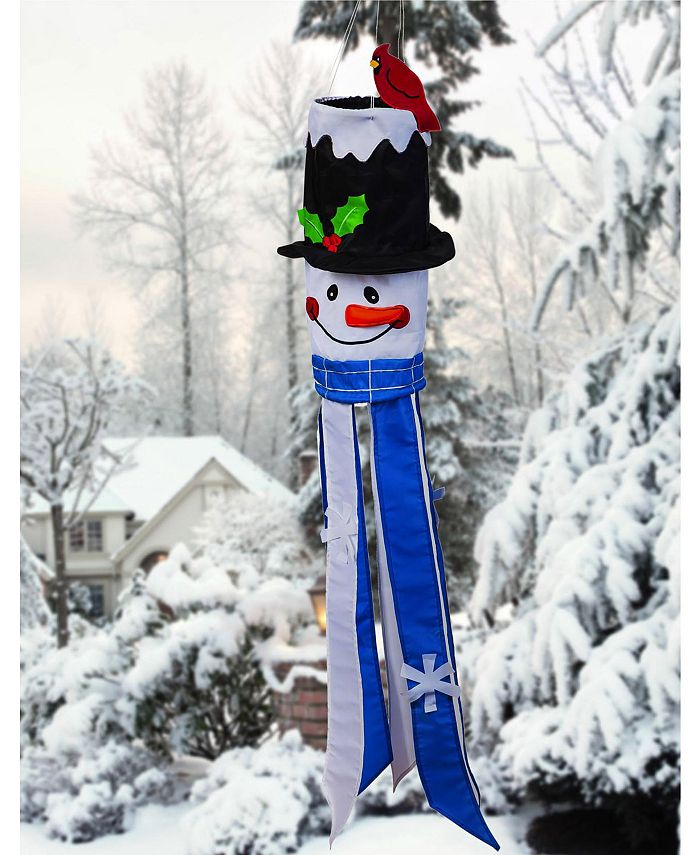 Evergreen Sculpted Snowman Windsock - Macy's