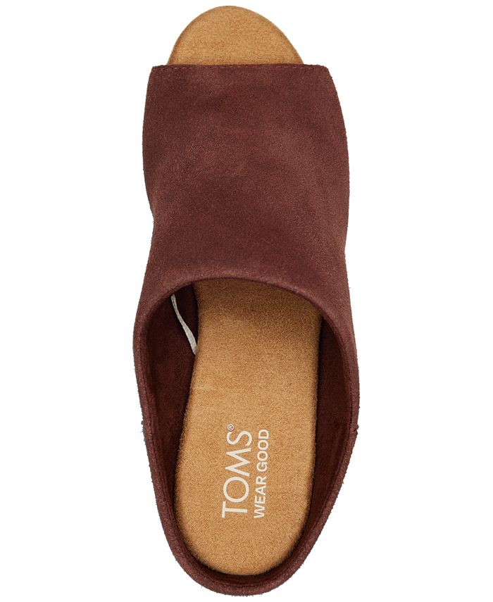 TOMS Women's Florence Slip-On Peep Toe Platform Sandals - Macy's