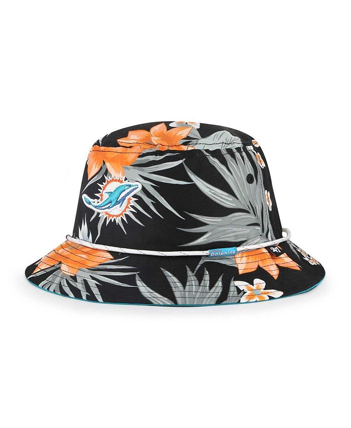 '47 Brand Men's Black Miami Dolphins Dark Tropic Bucket Hat - Macy's