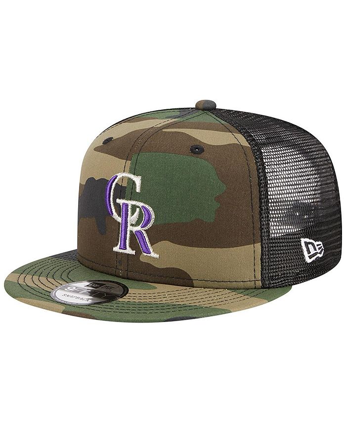 New Era Men's Camo Colorado Rockies Woodland Camo Trucker 9FIFTY Snapback Hat - Macy's