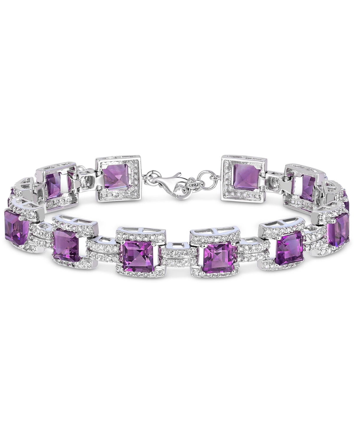 Click here for Amethyst (9-5/8 ct.t.w.) & White Topaz Tennis Brac... prices