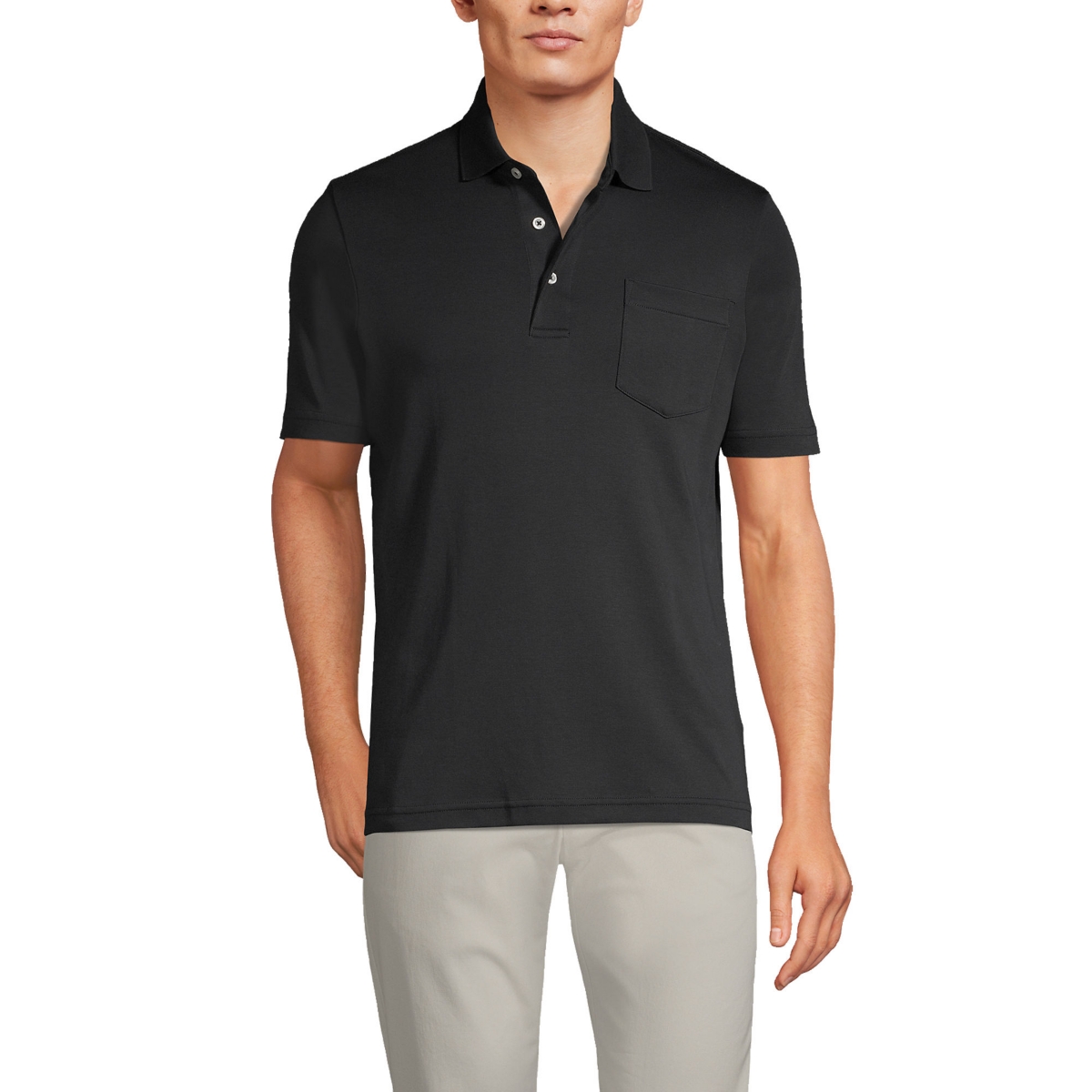 Click here for Lands End Mens Short Sleeve Cotton Supima Polo Shi... prices