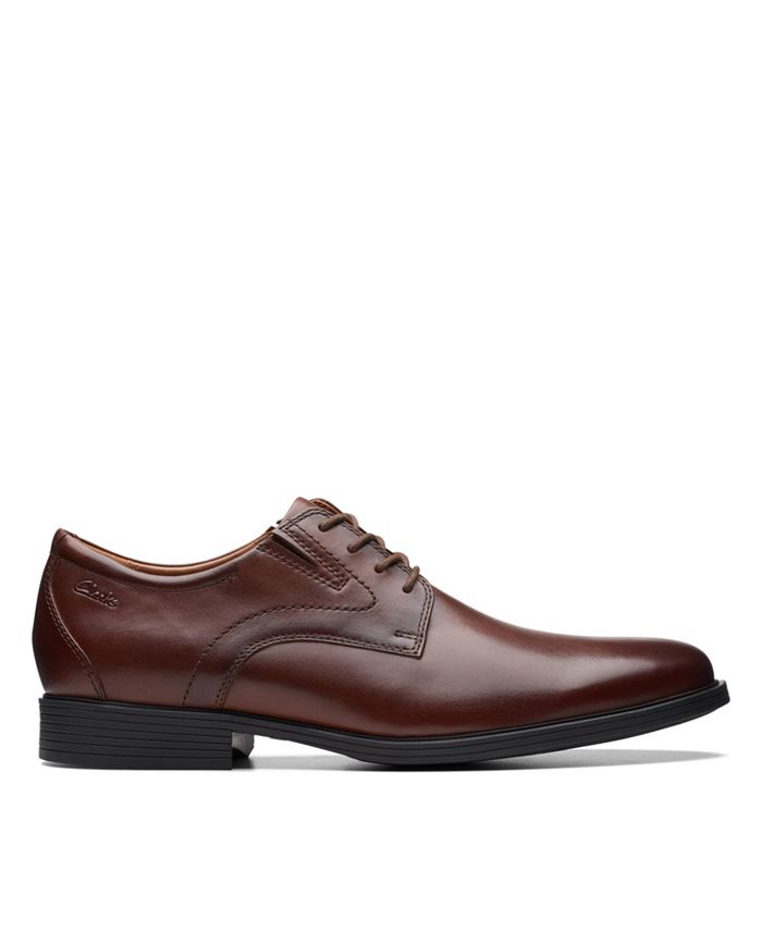 Clarks Men's Collection Whiddon Leather Plain Toe Lace Up Dress Oxfords ...