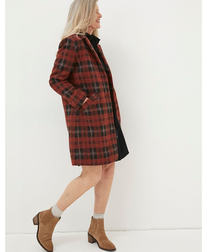 FatFace Women's Tanya Wool Blend Check Coat - Macy's