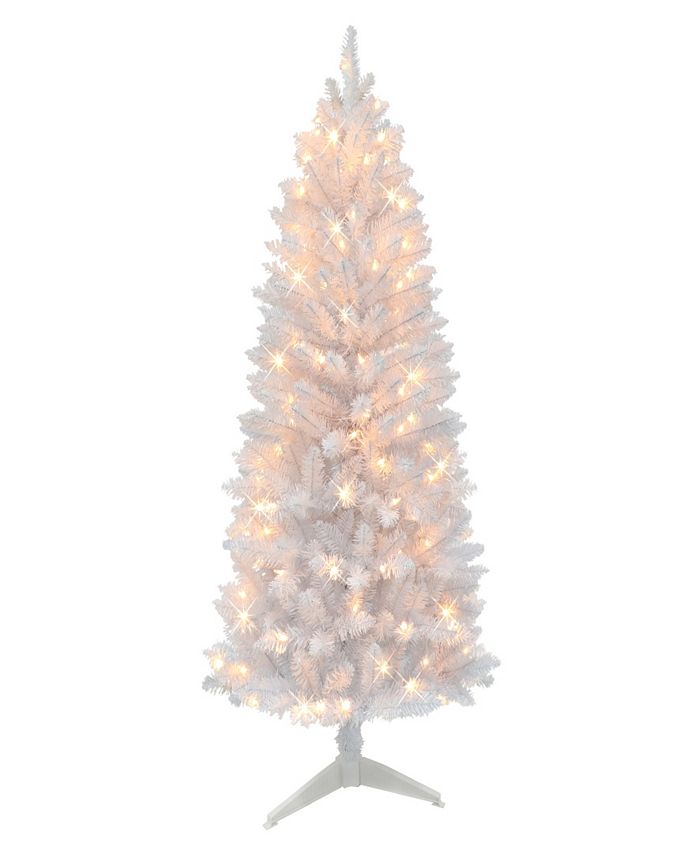 Puleo 5' Pre-Lit Carson Artificial Pine Tree - Macy's