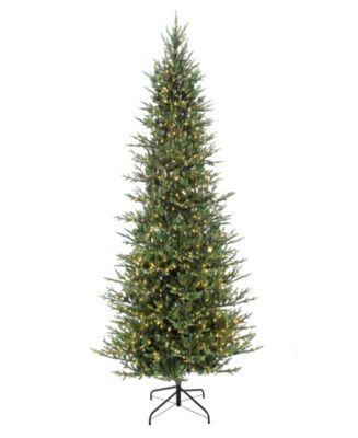 Puleo 10FT Pre-Lit Slim Bradford Artificial Fir Tree - Macy's