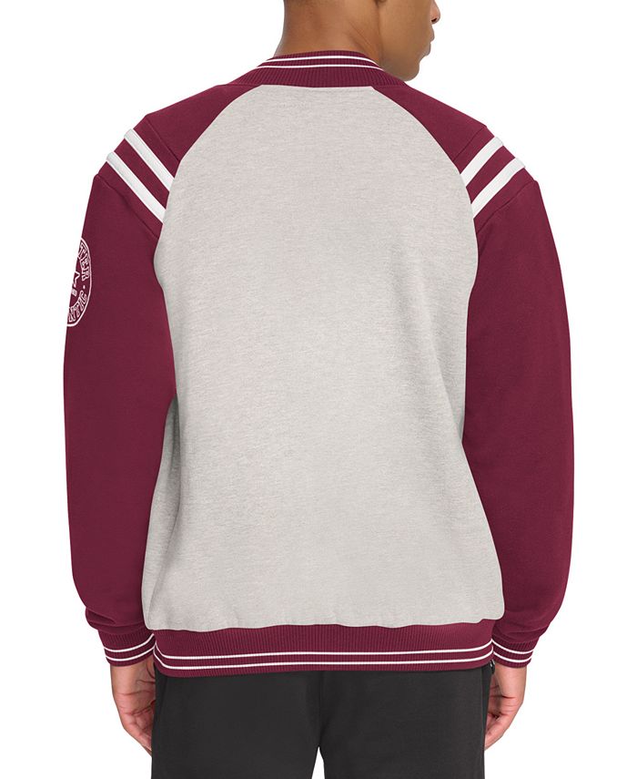 Starter Men's Classic-Fit Colorblocked Fleece Varsity Bomber Jacket ...