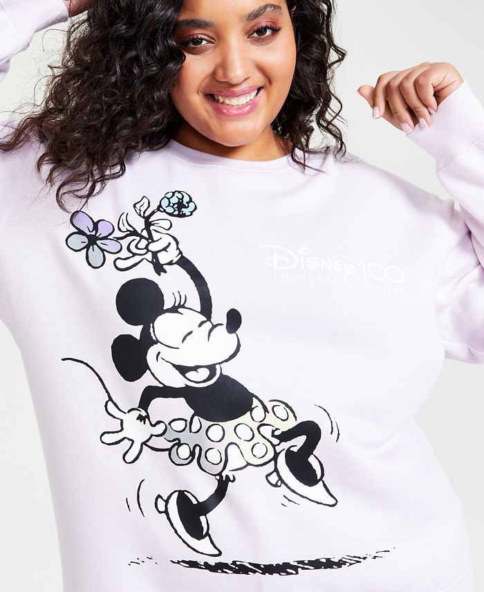 Disney Trendy Plus Size Laughing Minnie Crewneck Sweatshirt - Macy's