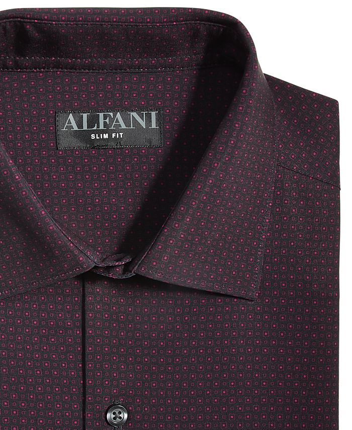 Alfani Men's Slim-Fit 4-Way Stretch Geo-Print Dress Shirt, Created for ...