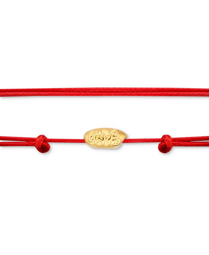 Chow Tai Fook Lucky Symbol Double Strand Imitation Leather Slider ...