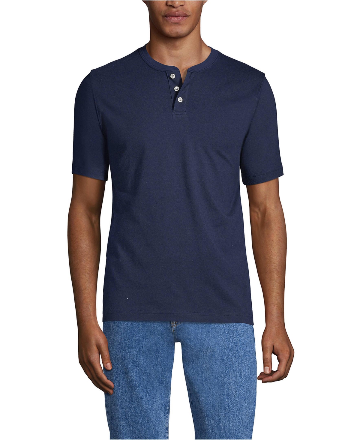 Click here for Lands End Mens Short Sleeve Super-t Henley - Radia... prices