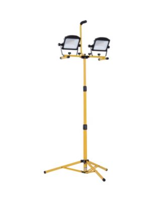 HOMCOM 10,000 Lumen Dual Head LED Work Lights with Stand, Weather ...