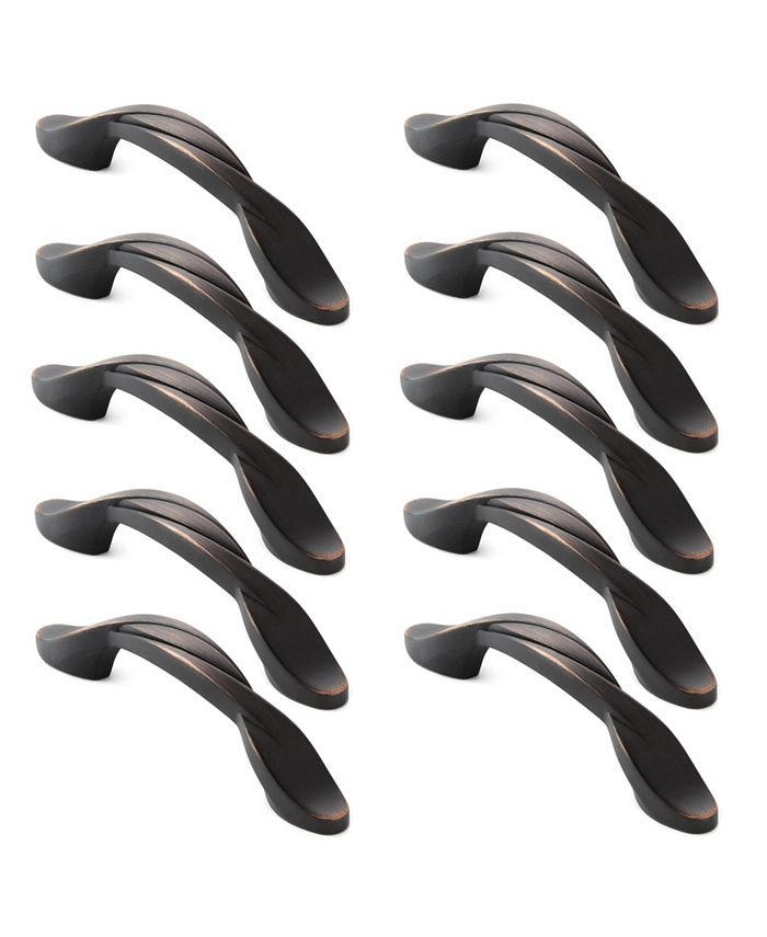 Cauldham 10 Pack Solid Braided Kitchen Cabinet Pulls Handles (3" Hole ...