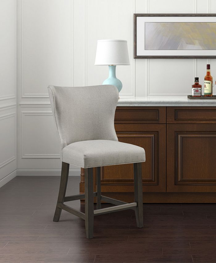 Madison Park Signature Helena 25.5" Fabric Upholstered Counter Stool ...