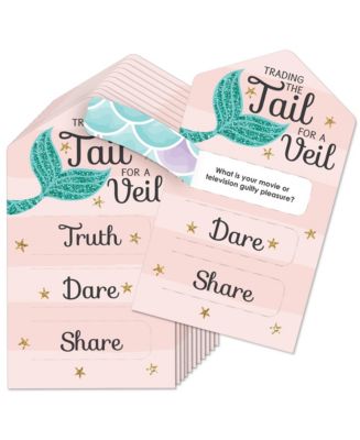 Big Dot of Happiness Trading the Tail For A Veil Bridal Shower Truth ...