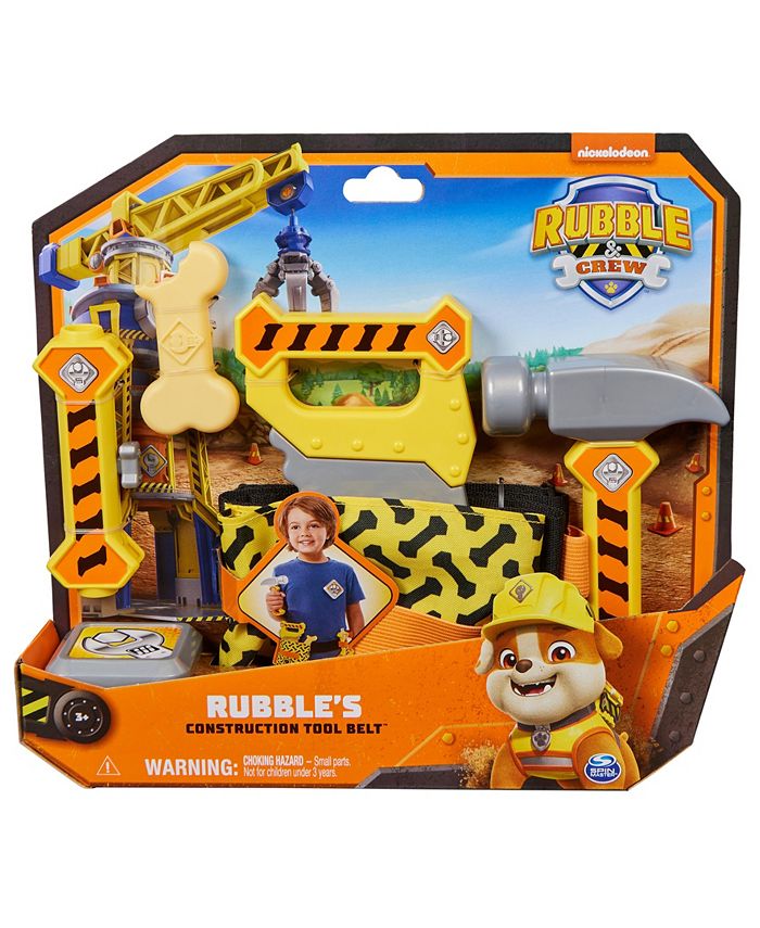 Rubble & Crew Rubble's Construction Tool Belt, with 6 Piece Kids Tool ...