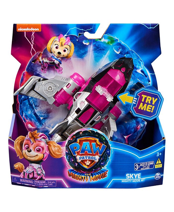 Paw Patrol The Mighty Movie, Airplane Toy with Skye Mighty Pups Action ...
