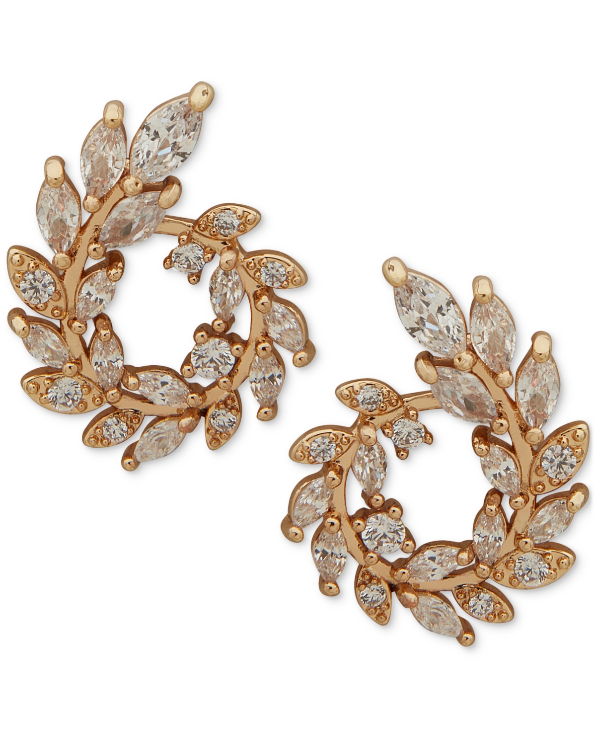 Click here for lonna & lilly Gold-Tone Crystal Wreath Spiral Stud... prices