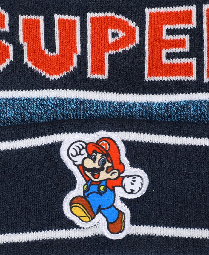 Bioworld Big Boys Super Mario Rib Knit Hat and Gloves Set, 2 Piece - Macy's