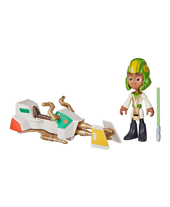 Young Jedi Adventures Star Wars Kai Bright Star Figure and Speeder Bike ...