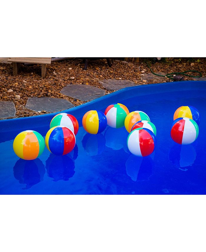 Amazaque Neliblu 12" Bulk Pack of 12 Classic Inflatable Ball - Pool ...
