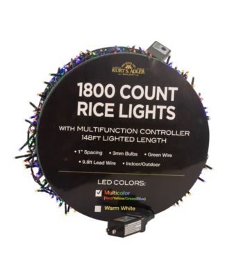 Kurt Adler 1800-Light 148' LED Rice Light Set - Macy's