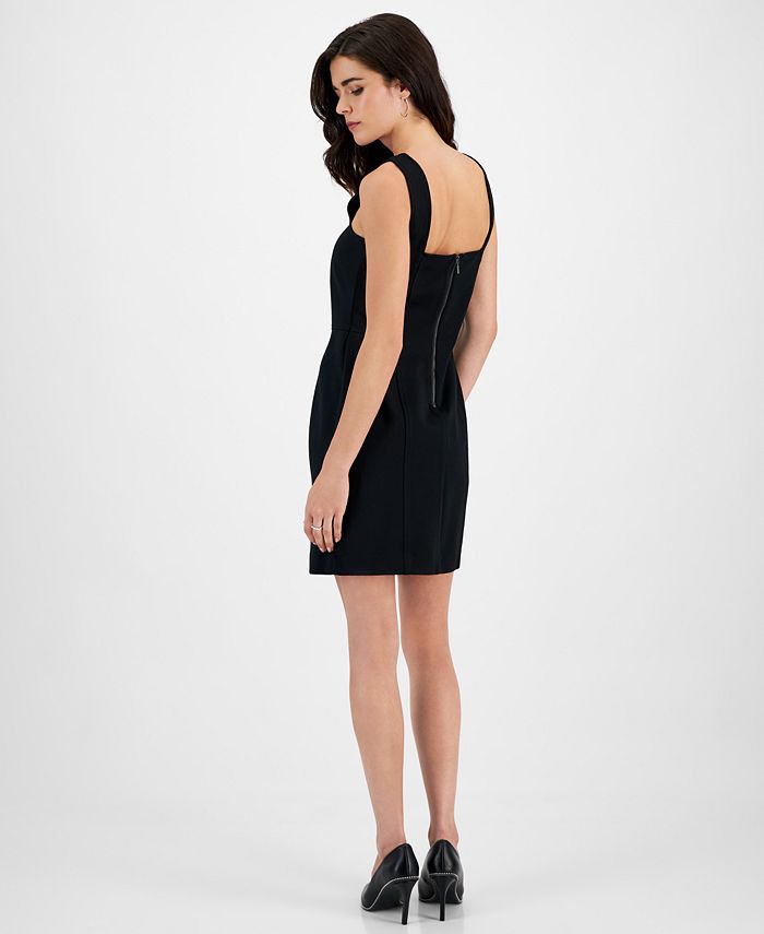 Bar III Women's Square-Neck Front-Slit Mini Dress, Created for Macy's ...