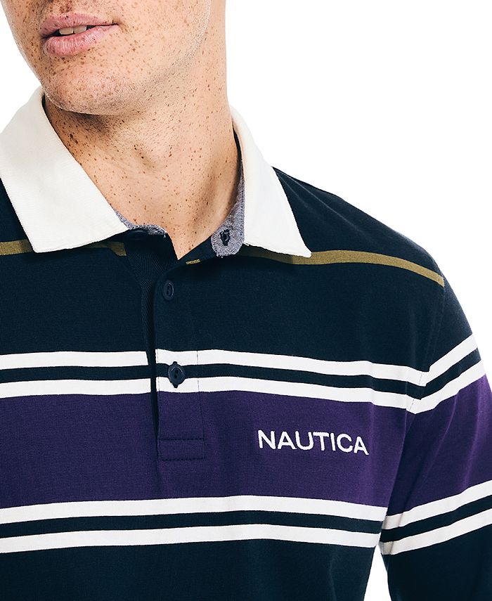 Nautica Mens Classic Fit Rugby Stripe Long Sleeve Polo Shirt Macys