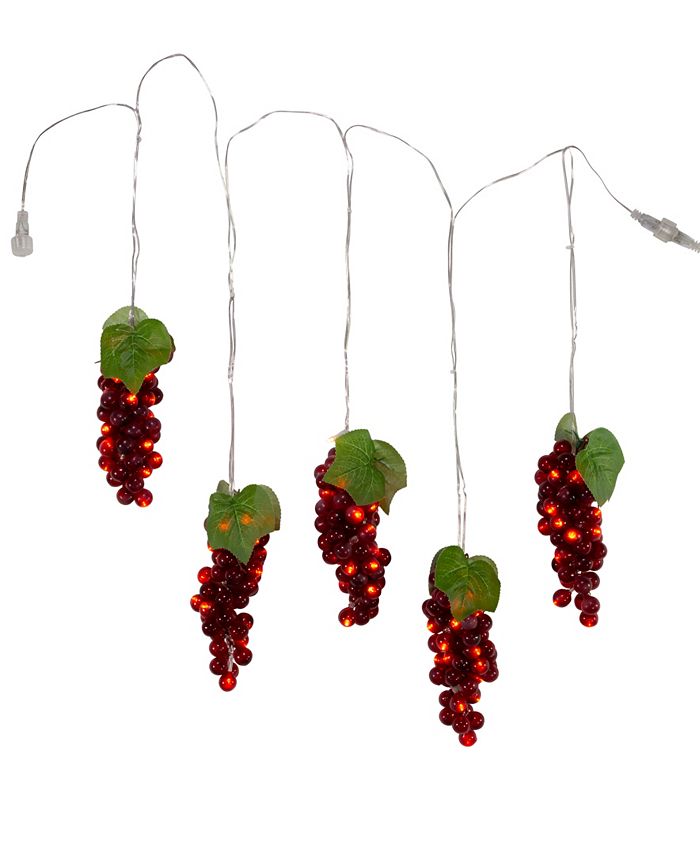 Kurt Adler Kurt S. Adler 100-Light LED Grape Light Set with 5 Grape ...