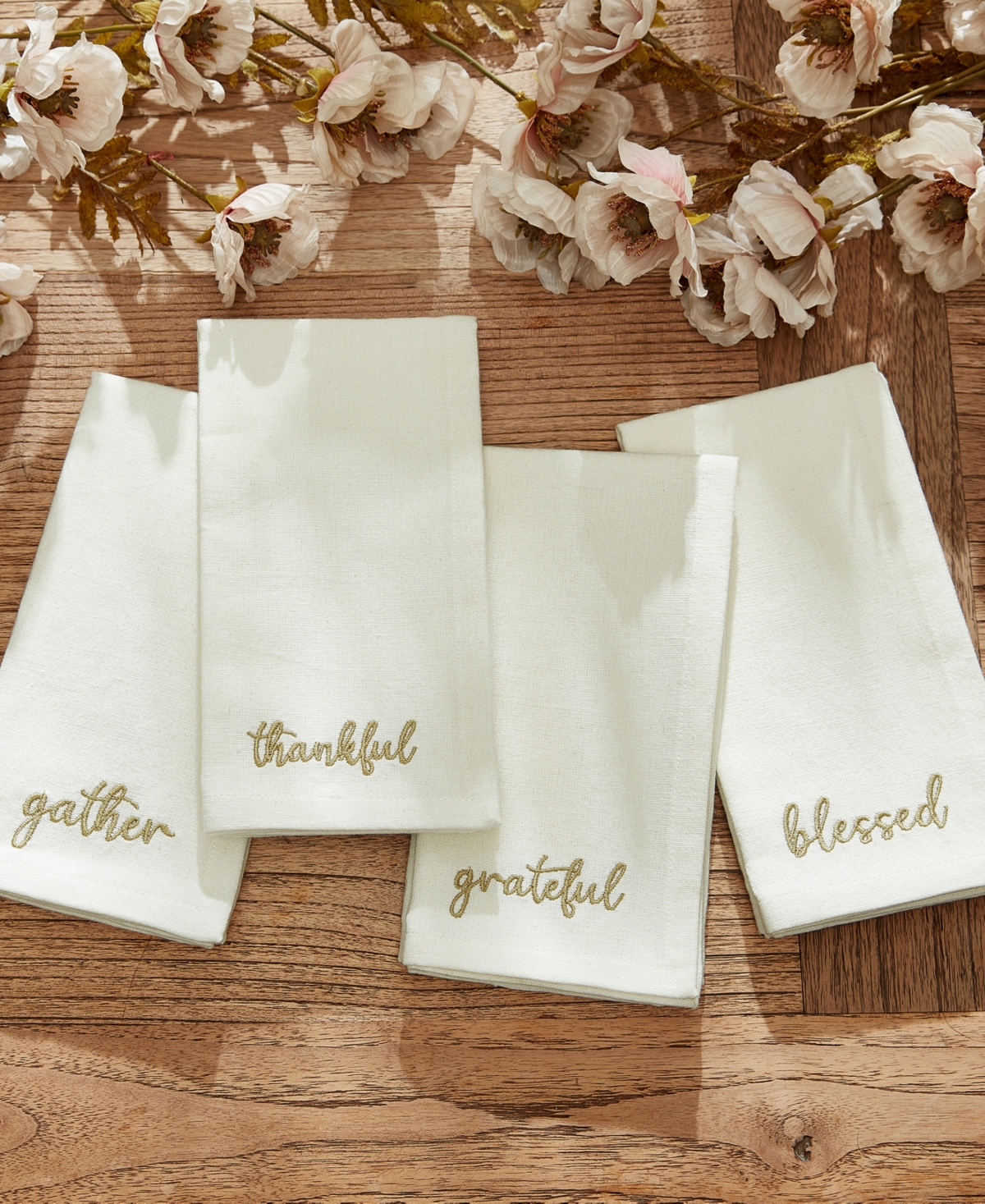 Click here for Elrene Harvest Sentiment Embroidered Napkins  Set... prices