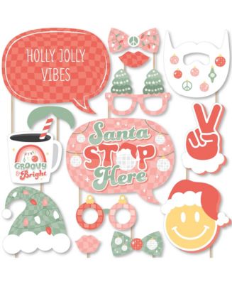 Big Dot of Happiness Groovy Christmas - Pastel Holiday Party Photo ...